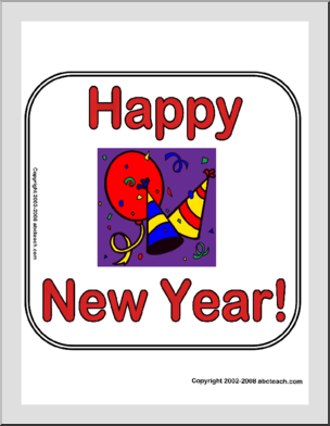 New Year’s Acrostic Form – Abcteach