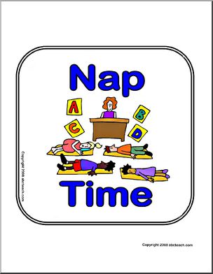 Center Sign: Nap Time – Abcteach
