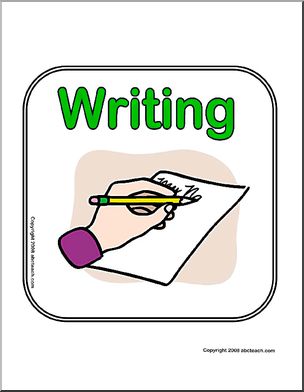 Center Sign: Writing – Abcteach