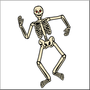 Clip Art: Dancing Skeleton Color – Abcteach