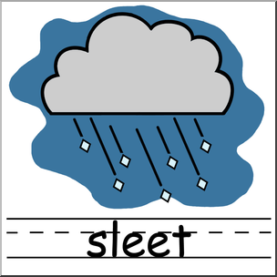 Clip Art: Weather Icons Spanish: Nublado Color – Abcteach