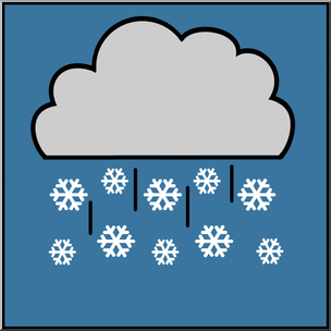 Clip Art: Weather Icons: Snow Color Unlabeled – Abcteach