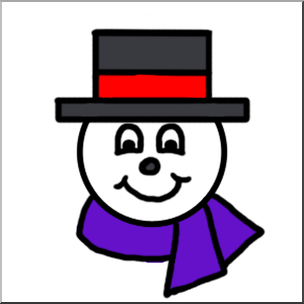 Clip Art: Snowman 2 Color – Abcteach