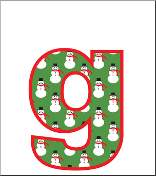 Clip Art: Alphabet Set 03: G Lower Case Color – Abcteach