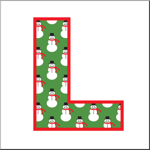 Clip Art: Alphabet Set 00: L Upper Case BW – Abcteach