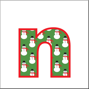 Clip Art: Alphabet Set 03: N Lower Case Color – Abcteach