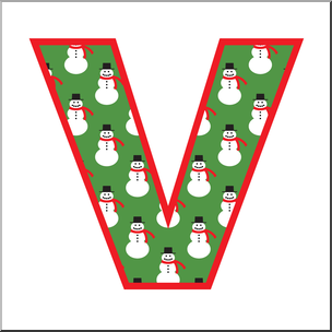 Clip Art: Alphabet Set 03: V Upper Case Color – Abcteach