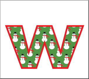 Clip Art: Alphabet Set 03: W Lower Case Color – Abcteach