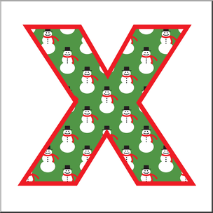 Clip Art: Alphabet Set 03: X Upper Case Color – Abcteach