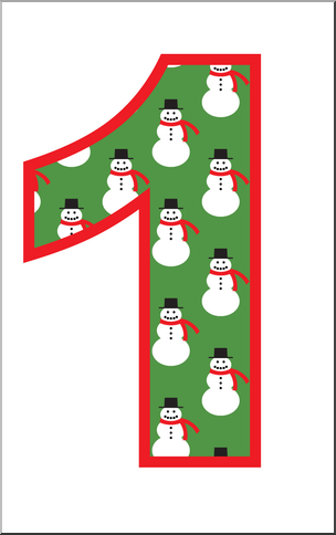 Clip Art: Number Set 09: 17 B&W – Abcteach