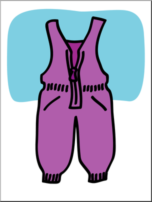 Clip Art: Basic Words: Snow Pants Color Unlabeled – Abcteach