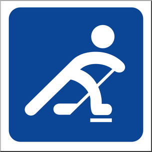 Clip Art: Sochi Winter Olympics Event Icon: Ice Hockey Color – Abcteach