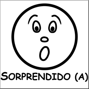 Clip Art: Spanish: Surprised B&W – Abcteach