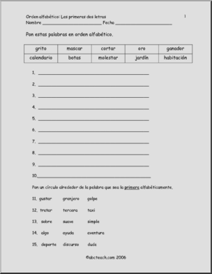 Spanish: Pronunciation & Spelling – t – Abcteach