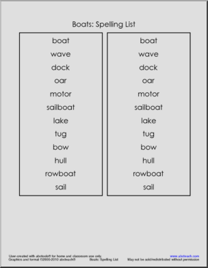 Crossword: Boat/Sailing Theme (primary) – Abcteach
