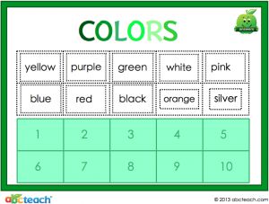 Interactive: Notebook: ABC Order – Colors – Abcteach