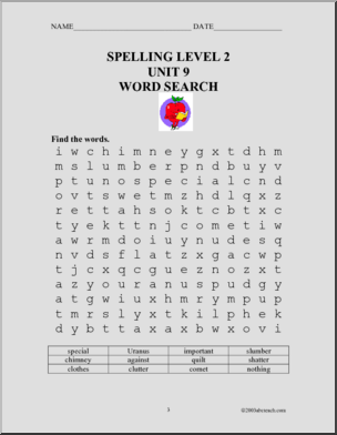 Spelling Level 2, unit 9 (elementary) – Abcteach