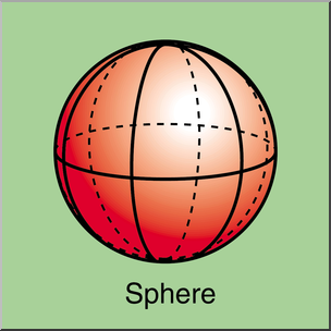 Clip Art: 3D Solids: Sphere Color Labeled – Abcteach