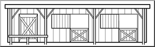 Clip Art: Stable B&W – Abcteach