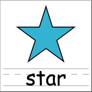 Clip Art: Shapes: Star Color Labeled – Abcteach