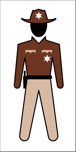 Clip Art: People: State Trooper Male Color – Abcteach