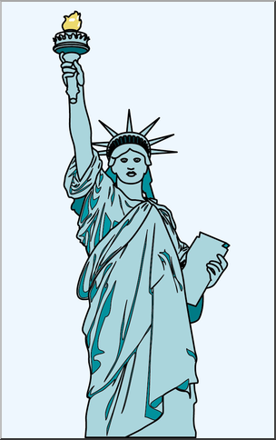 Clip Art: Statue of Liberty Color – Abcteach
