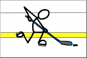 Clip Art: Stick Guy Ice Hockey Color – Abcteach