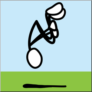 Clip Art: Stick Guy Gymnastics Front Flip Color – Abcteach