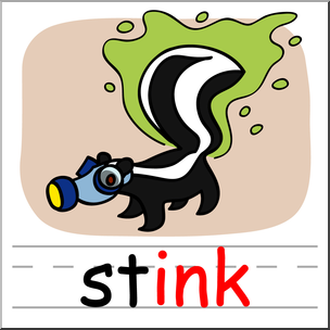 Clip Art: Basic Words: -ink Phonics: Stink Color – Abcteach