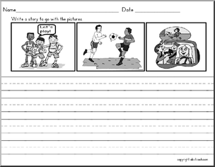 Picture Prompt: Soccer Game (primary) – Abcteach