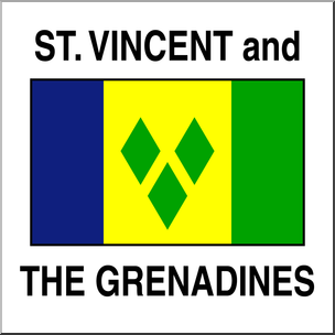 Clip Art: Flags: Saint Vincent & the Grenadines Color – Abcteach