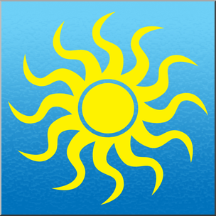 Clip Art: Month Icon: August B&W – Abcteach