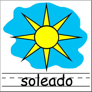 Clip Art: Weather Icons Spanish: Soleado Color – Abcteach