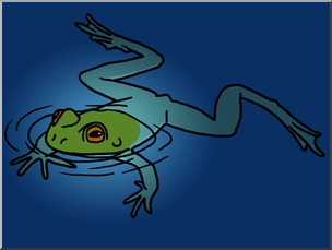 Clip Art: Frog Swimming Color – Abcteach