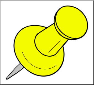 Clip Art: Tack Yellow Color 2 – Abcteach