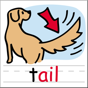 Clip Art: Basic Words: -ail Phonics: Tail Color – Abcteach