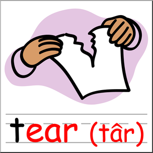 Clip Art: Basic Words: -ear Phonics: Tear 1 Color – Abcteach