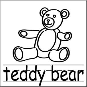 Clip Art: Teddy Bear B&W – Abcteach