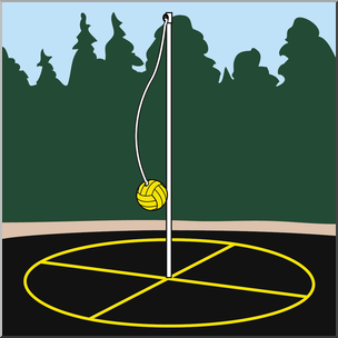 Clip Art: Playground: Tetherball Color – Abcteach