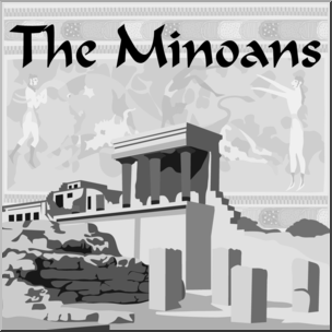 Clip Art: Ancient Civilizations: The Minoans Grayscale – Abcteach