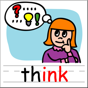 Clip Art: Basic Words: -ink Phonics: Think Color – Abcteach