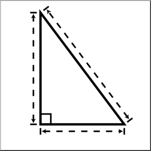 Clip Art: Shapes: Triangle: Right Geometry B&W Unlabeled – Abcteach