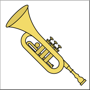 Clip Art: Trumpet Color – Abcteach