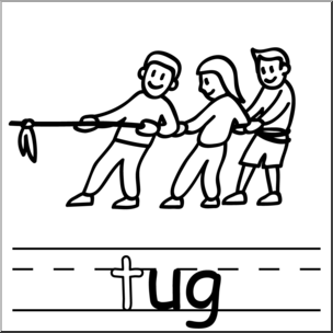 Clip Art: Basic Words: -ug Phonics: Tug Color – Abcteach