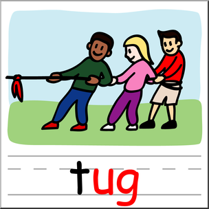 Clip Art: Basic Words: -ug Phonics: Tug Color – Abcteach