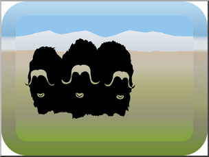 Clip Art: Habitat Button: Tundra Color – Abcteach