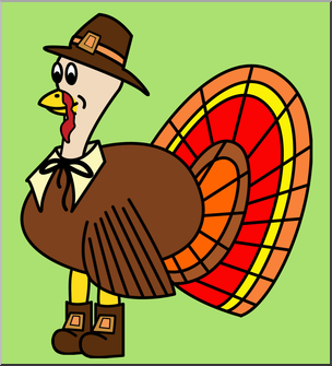 Clip Art: Thanksgiving Turkey Color – Abcteach
