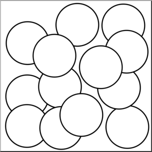 Clip Art: Classroom Manipulatives: Two Color Counters B&W – Abcteach