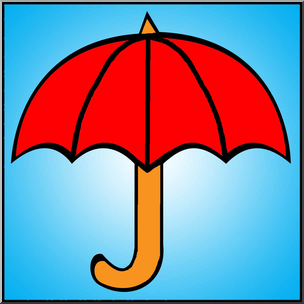 Clip Art: Umbrella 2 Color – Abcteach