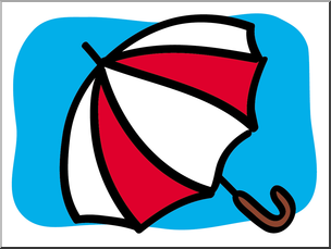 Clip Art: Basic Words: Umbrella Color Unlabeled – Abcteach